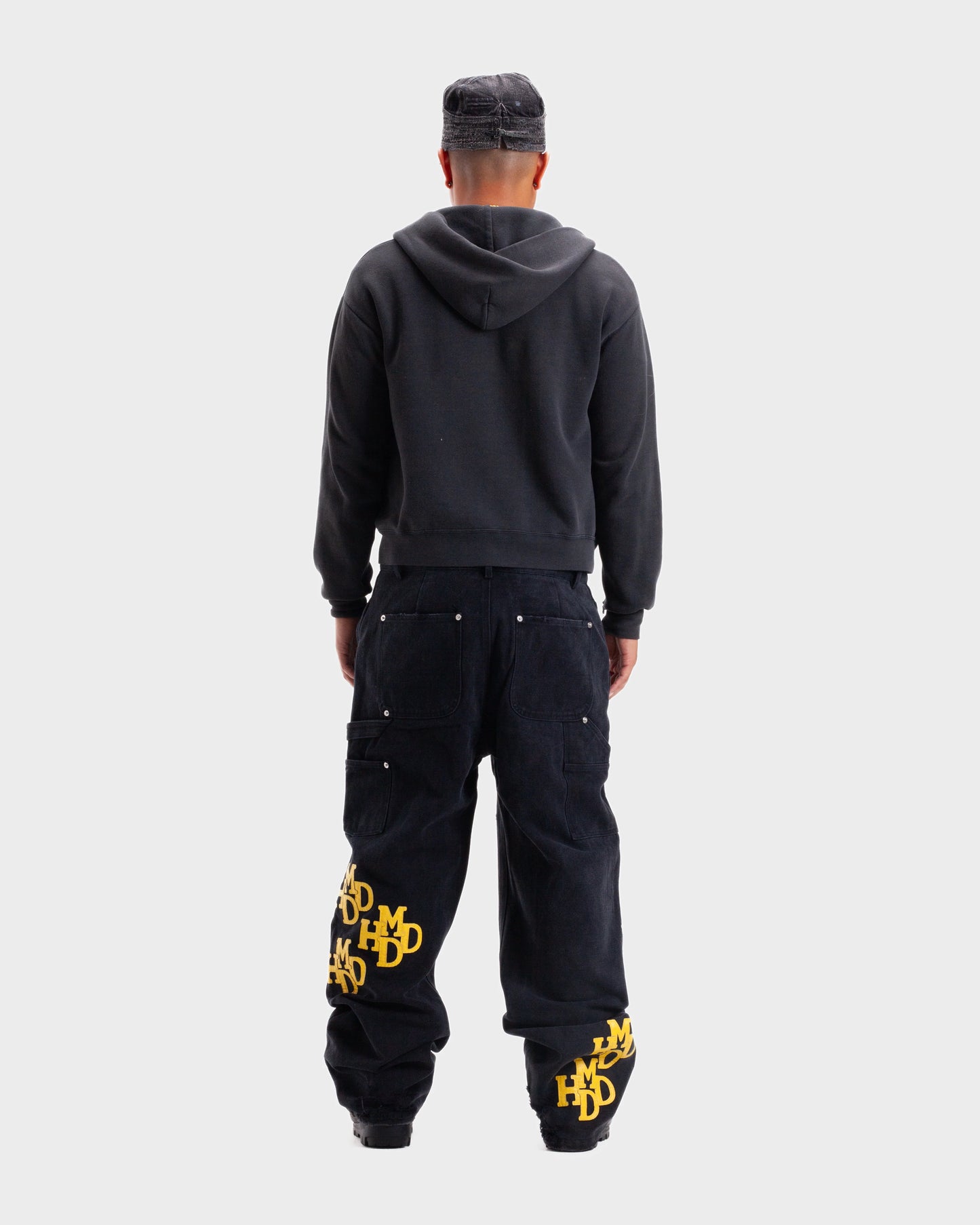 HMDD Black Yellow Patch Double Knee Pants – Soles District