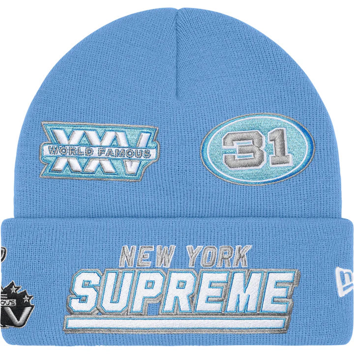Supreme New Era Light Blue Football Beanie – Soles District